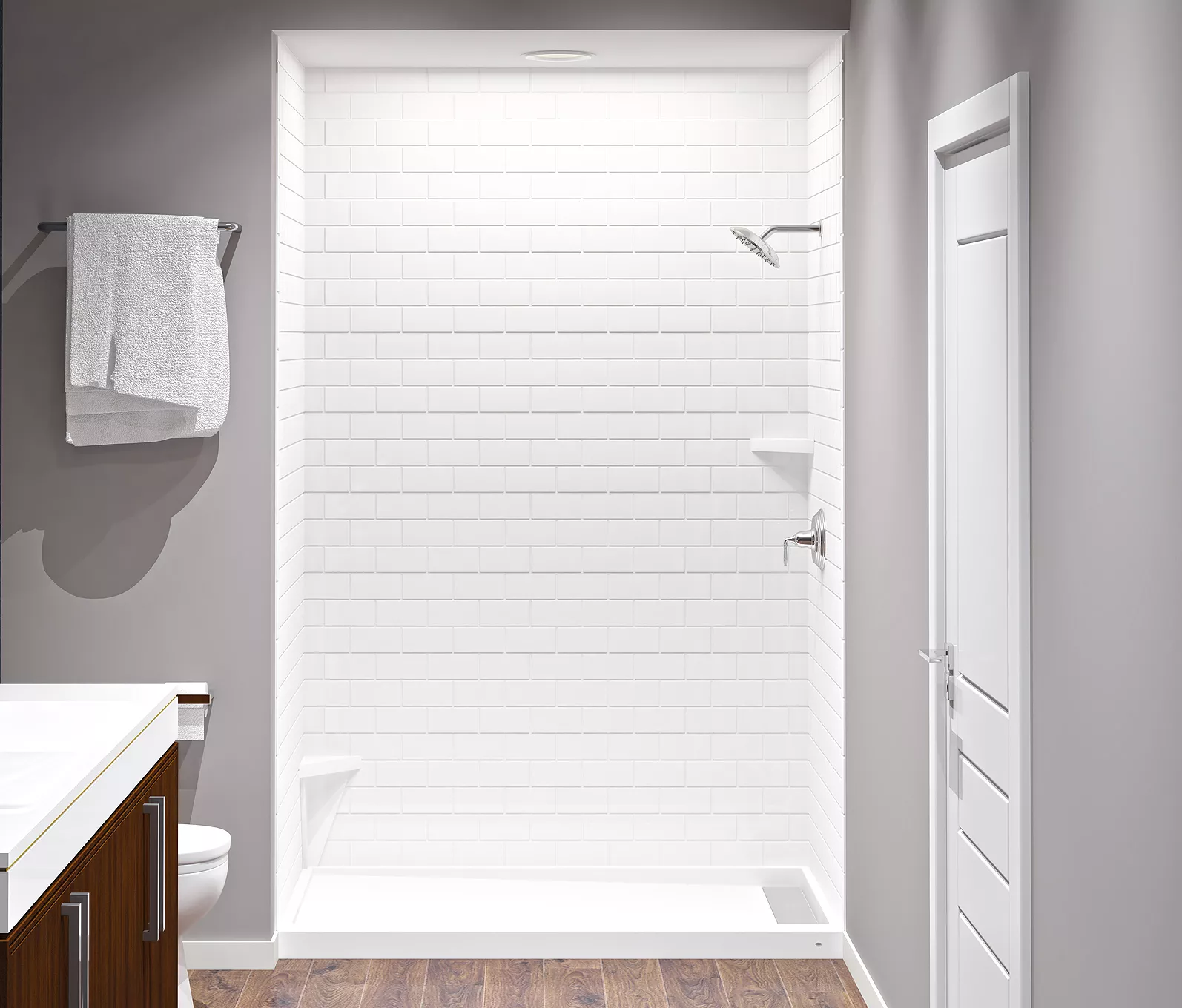 TS-VN: 3x6 Subway Style Shower Wall Panel | Mincey Marble