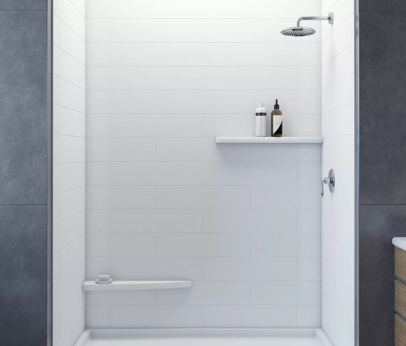 TS-VS: 6x24 Vision Shower Wall Panel System | Mincey Marble