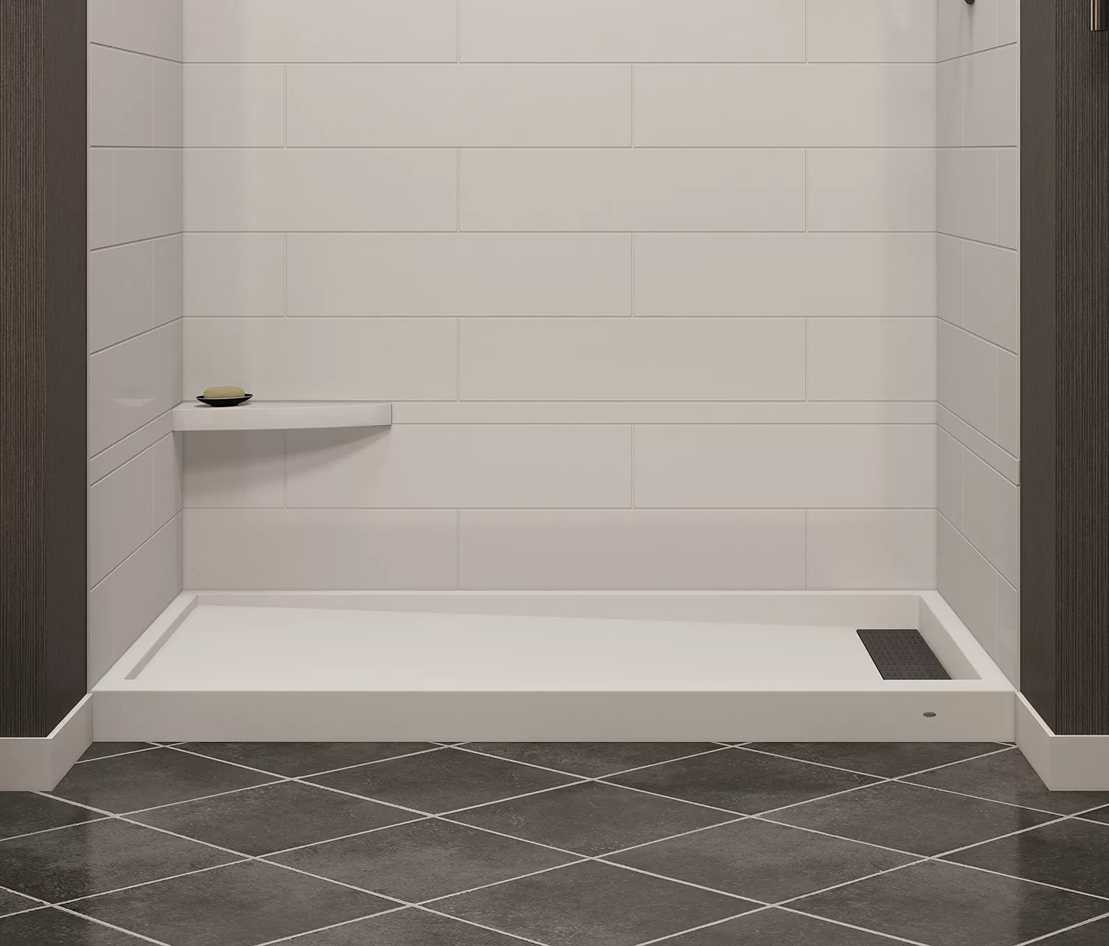 Reversible Trench Drain Shower Pan | Commercial Shower Base TD-R-34 54 ...